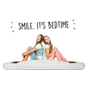 The Shrunks Twin Air Mattress Travel Bed for Kids and Adults with Pump Portable Inflatable Mattress Cot for Families Single Blow Up Air Bed for Travel, Camping, Sleepovers, or Home Twin Size Floor Bed