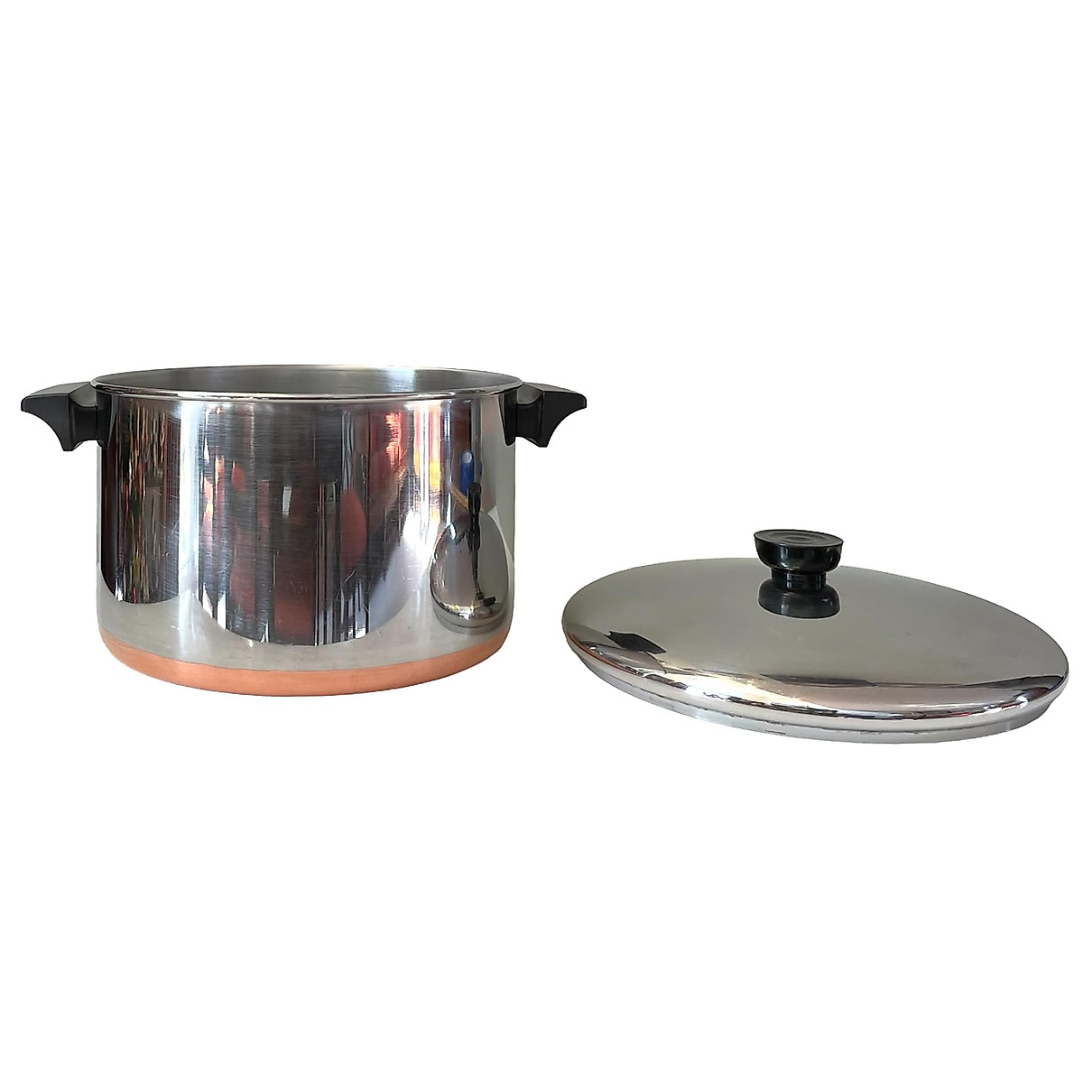 Vtg Revere Ware SS Copper Bottom 6qt Stockpot