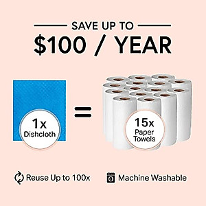 Swedish Wholesale Swedish DishCloths for Kitchen- 10 Pack Reusable Paper Towels Washable - Eco Friendly Cellulose Sponge Microfiber Dish Cloths - Kitchen Essentials - Red