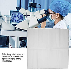 Microscope Dust Cover, 480x490mm Stereoscopic Plastic Protective Cover Case Microscope Accessories for Stereo Microscopes
