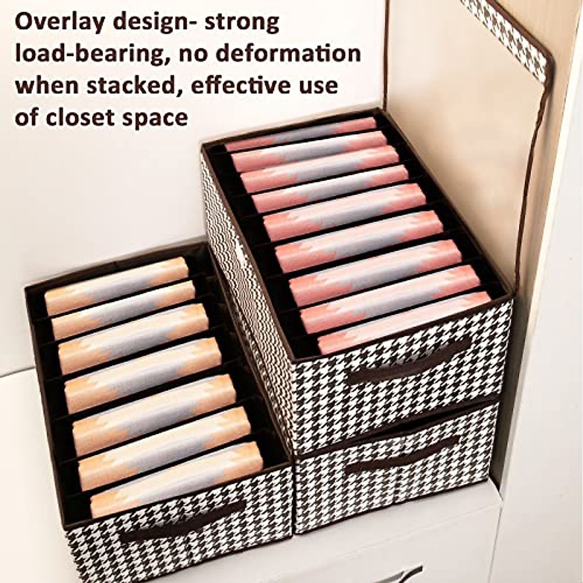 uapryti Drawer Organizers for Clothing - Foldable Closet Organizers and Storage,Washable Wardrobe Clothes Organizer(3PCS,6 Grids+7 Grids+9 Grids)