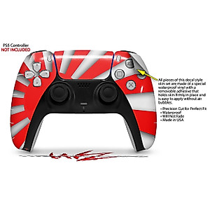 WraptorSkinz Skin Wrap compatible with Sony PS5 DualSense Controller Rising Sun Japanese Flag Red (CONTROLLER NOT INCLUDED)