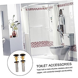 Housoutil 3sets Toilet Accessories Universal Toilet Seat Screws and Bolts Set for Easy Installation 2pcs*3