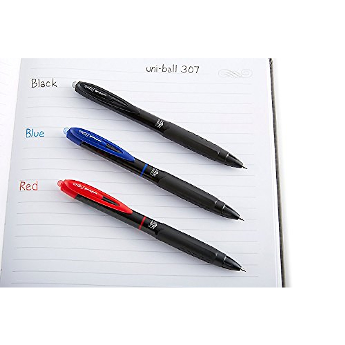 Uni-Ball Signo 307 Retractable Gel Ink Pen, 6-Count (Medium, Black)