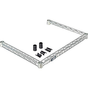 Nexel 36"W x 18"D Poly-Z-Brite Three-Sided Wire Frame