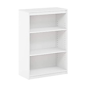 Furinno Gruen 3-Tier Bookcases, White