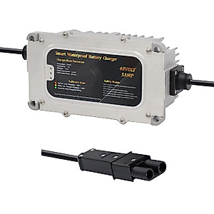 Generic 48 Volt 5 AMP Waterproof Golf Cart Battery Charger for Yamaha Golf Cart G14 G16 G19 G22 Drive with 2 Pin Plug Waterproof IP68