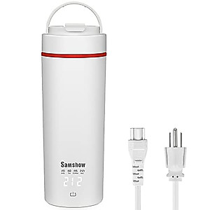 Portable Electric Kettle Travel Kettle Small/Mini Tea Kettle Electric Water Boiler With 4 Smart Tempe Preset and Keep Warm, Hot Water boiler Kettle Electric 316 Stainless Steel with Auto Shut-Off
