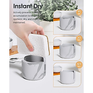 Diatomite Sponge Holder for Kitchen Sink, Diatomite Quick Dry Sponge Holder, Dish Stone Sponge Holder for Kitchen Sink, Diatomaceous Earth Sponge Holder