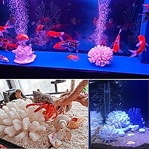 Pack of 2 Artificial Coral Ornament, Aquarium Resin Coral Decor Underwater Sea Plants Fish Tank Decoration Aquarium Plants