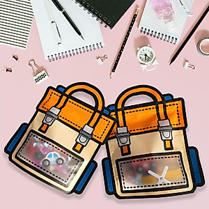 HNQTJJS 20 Pcs Goodie Bags Reusable Gift Bags Party Favor Gifts Birthday Party Bags For Boys Girls Handheld Stand-up Orange(Large)