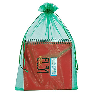 HRX Package 100pcs Large Organza Bags, 8x12 inch Mesh Gift Drawstring Pouches Goodie Bags Assorted Colors for Christmas Shower Party Favors Samples