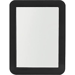 Boxgear Magnetic Locker Mirror - 5" x 7"- for School Locker, Bathroom, Household Refrigerator, Locker Accessory, Workshop Toolbox or Office Cabinet (Black)