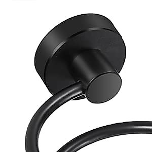 YUET Hair Dryer Holder Hairdryer Station Wall Mounted Stand Hanger Rack Blow Spiral Aluminum Construction Black Painted Shelf Storage for Bathroom Shower Room