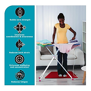 Ultralux Anti-Fatigue Standing Comfort Mat, Thick Non-Slip Cushioned Kitchen Floor Mat 3/4” Thick 16” x 24” Premium Durable Ergonomic Multi-Use Standing Support Pad, Home, Office, Kitchen Rug, Red