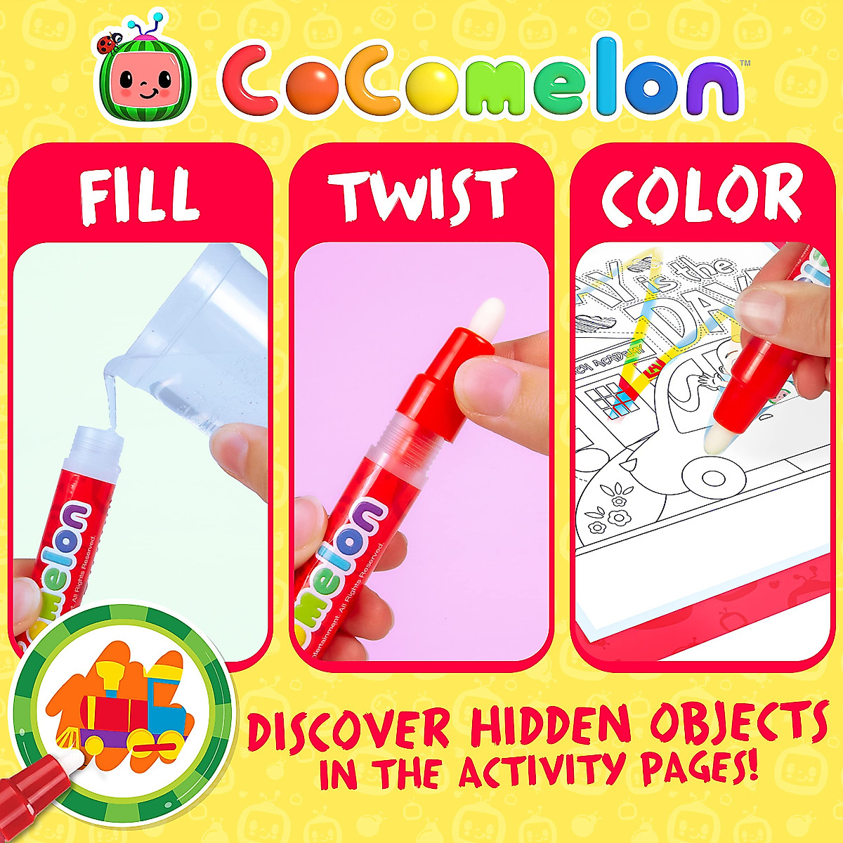 Creative Kids Cocomelon Water Books Pack of 3- Water Paint Art Kit - Coloring Books for Toddlers - Reusable Paint Art Kits for Age 3+