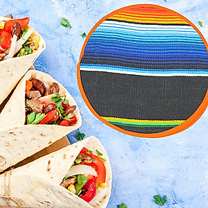 Needzo Cute Kitchen Essentials, Mexican Serape Pattern Tortilla Warmer, Microwavable for Corn and Flour Tortillas, Multicolor