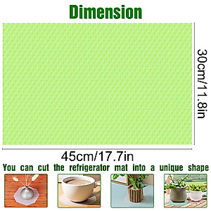 Theshai 8pcs Refrigerator Mats, Waterproof Non-Slip EVA Refrigerator Liner Pads, Can Be Cut Washable Fridge Mat, Also Great for Drawers Shelves Cabinets Storage Kitchen and Placemats