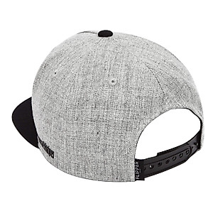 Flipper USA American Flag Flat Brim Bill Baseball Cap Classic Snapback Hat for Men Women Version.2 with 3 Sizes (Gray/Black, Large (22 3/8" ~ 23 1/8"))