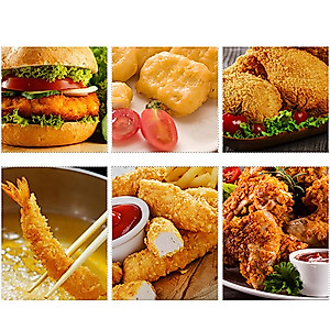 CNCEST Fried chicken breading station, Breading Table Fried chicken FishFood Prep Station, Stainless Steel Commercial Kitchen Prep & Work Table for Fried Food, Chicken Thighs, Chicken Nuggets, Donuts