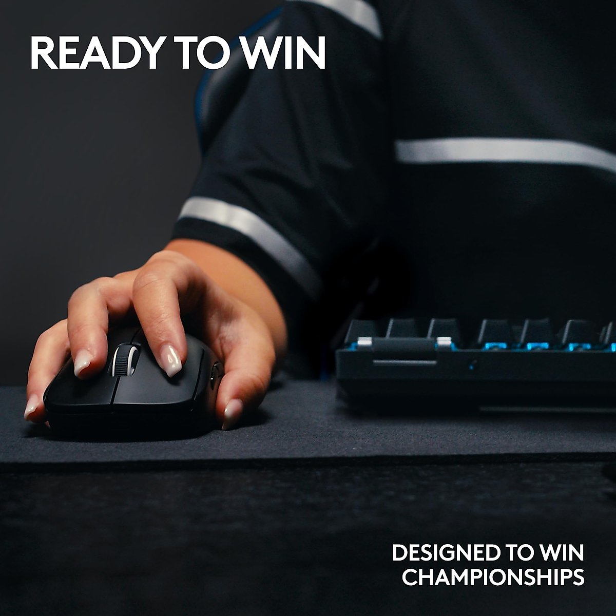 Logitech G PRO X TKL LIGHTSPEED Wireless Gaming Keyboard, Ultra-Portable Tenkeyless Design, LIGHTSYNC RGB, PBT keycaps, Linear Switches (GX Red) - Black