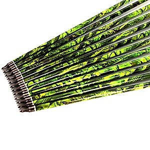 ACCMOS Spine 500 Arrow 26 Inch Arrow Target Practice Arrow Hunting Arrow Carbon Arrows Compound Bow Recurve Bow Adult Youth Archery Indoor Outdoor Shooting Field Tip 12pc