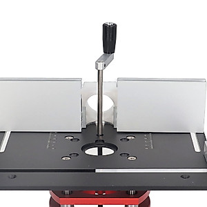 Router Lifting Base, Universal Router with Top Plate Manual Lifting Woodworking Slotting Trimming, Syringe Handpiece and Curing Light Sleeves (Black)