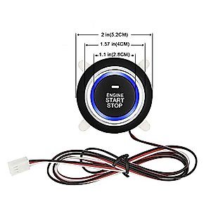 3T6B Passive Keyless Entry Car Alarm System PKE Engine Starter Push Button Vehicles Start/Stop Kit Safe Lock with 2 Smart Key (Upgrade)