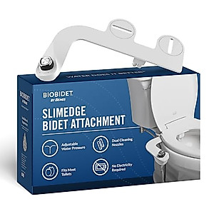Bio Bidet 7ZSLIMEDGE DRY SlimEdge Bidet Toilet Seat, White