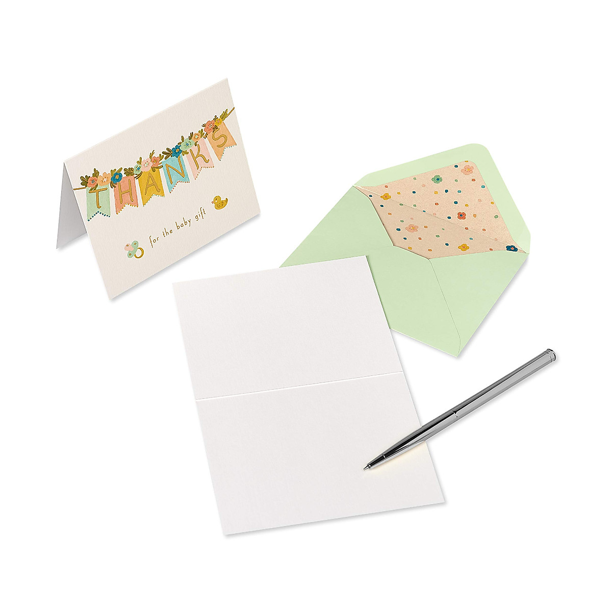Papyrus Baby Thank You Cards with Envelopes, Floral (20-Count)