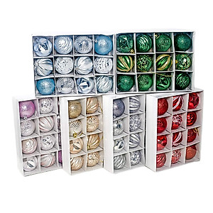 2.36‘’ Christmas Balls Ornaments - 12 Pieces - Christmas Tree Decorations - Silver