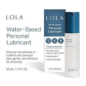 LOLA Personal Lubricant - Water-Based Lube for Couples, Unscented Lubricant & Sex Lubricant, Natural, Anal Safe for Women & Men, Water Based Lubrification