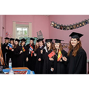 Graduation Photo Banner for 2023 Party Decorations, Kindergarten to 12th Grade Graduation Picture Banner, Middle School, High School College Graduation Party Supplies Black SG063BK