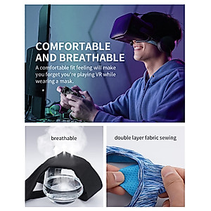 VR Masks, Anylion VR Facemask Accessories Sweat-Absorbing Quick-Drying & Breathable Sweatband for Exercise, Skin Protecting Replacement 3 Pieces