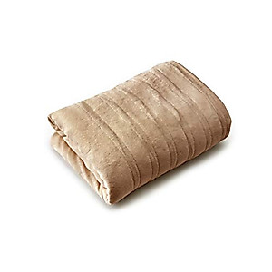Eddie Bauer | Cabin Comfort Plush Heated Electric Warming Blanket, King, Khaki