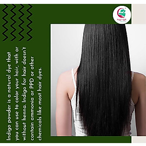 500 GRAMS | 100% Pure INDIGO POWDER for Hair (1.2LB /17.6 oz) | Ideal for Black and Dark Hair | Indigofera Tinctoria | Black Henna | Natural Hair color | Yogi's Gift