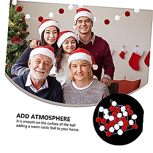 BESPORTBLE Felt Ball Skewers Blush Decor Christmas Decor Home Decoration Felt Christmas Ball Ornament Tassel Garland Christmas Felt Ball Bunting Xmas Felt Balls Garland Red Decorations