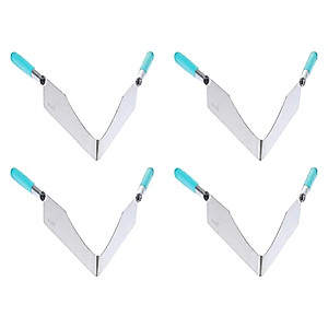 DOITOOL 4Pcs Cake Slicer Cutter, Stainless Steel Cake Server Slicer Pie Knife, Cake Lifter Tools Professional Cake Knife Pastries Divider Cake Cut Clips for Cakes Pies Bread Pizza Pastries