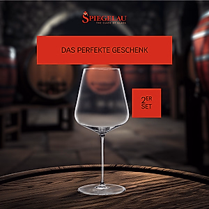 Spiegelau Definition Bordeaux Glass, European Made Long Stem Red Wine Glasses for Wedding, Anniversary, Birthday Party, Dinner, Glassware, Home Bar Cart Accessories, 26 oz, Set of 2