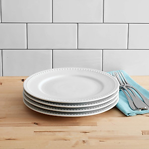 Everyday White 8.5 Inch Porcelain Salad Plates by Fitz and Floyd
