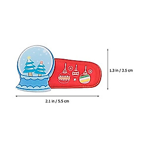 Toyvian Snap Barrettes 18pcs Kids Christmas Hair Clip Cartoon Xmas Hairpin Snowman Barrettes Acrylic Holiday Hairstyle Clips Duckbill Clip Hair Grip for Stocking Stuffer Girl Hair Clips