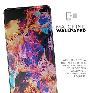 DesignSkinz Liquid Abstract Paint V74 Protective Vinyl Decal Wrap Skin Cover Compatible with The Samsung Galaxy S20 (Screen Trim & Back Glass Skin)
