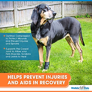 Walkin' Wrist Hugger Dog Brace for Front Legs | Carpal Wrist Joint Support for Dogs | Helps Canine Arthritis