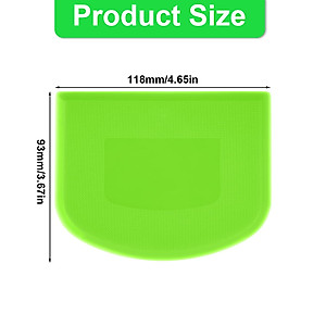 2pcs 4.7x3.7" Dough Bowl Spatula, Dough Cutter Multi-Function Dough Scraper Food Scrappers Plastic Kitchen Bowl Scraper Tool for Pastry Cake Bread Pizza Baking (Green+Pink)