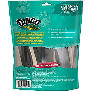 Dingo Tartar and Breath Dental Spirals for All Dogs, 15-Count