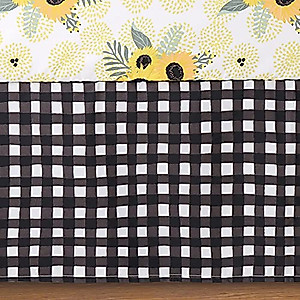 The Peanutshell Sunflower Crib Bedding Set for Baby Girls | 3 Piece Nursery Set | Crib Comforter, Fitted Crib Sheet, Dust Ruffle