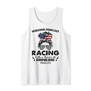 Weekend Forecast Racing With A Chance Of Drinking- Race Life Tank Top