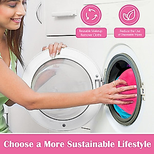 Orighty Makeup Remover Cloths 12 Pack, Makeup Removal Face Cleansing Cloth, Reusable Makeup Remover Pads Remove Instantly Dirt with Just Water, 5 x 5 in