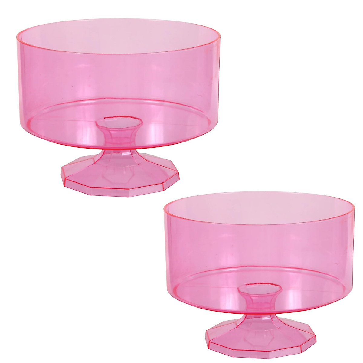ACHED Light Pink Candy Container 2Pcs Plastic Trifle Dishes 2Pcs Scalloped Plastic Bucket 5.625x4.5x6 2Pcs Plastic Container 8x7x8.8 6Pcs Plastic Scoop 6x3x1 Sets Pack of 12 with Bonus Ankara Tote Bag