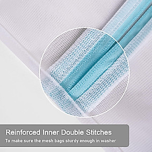 Polecasa Lead-free Premium Soft Fine Mesh Laundry Bags with Sturdy Zipper for Delicates - 3 Pack Durable Laundry Wash Bags - Protect Clothes in Washing Machine - 1 Large, 1 Medium, 1 Small